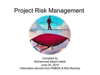 Projectriskmanagement pmbok5 | PPTX