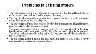 Project risk management in automotive industry | PPTX