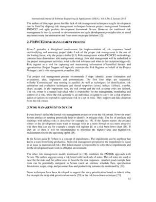 Project risk management model based on prince2 and scrum frameworks | PDF | Business | Business ...