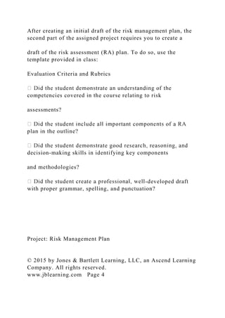 Project Risk Management Plan © 2015 by Jones & Bartl.docx
