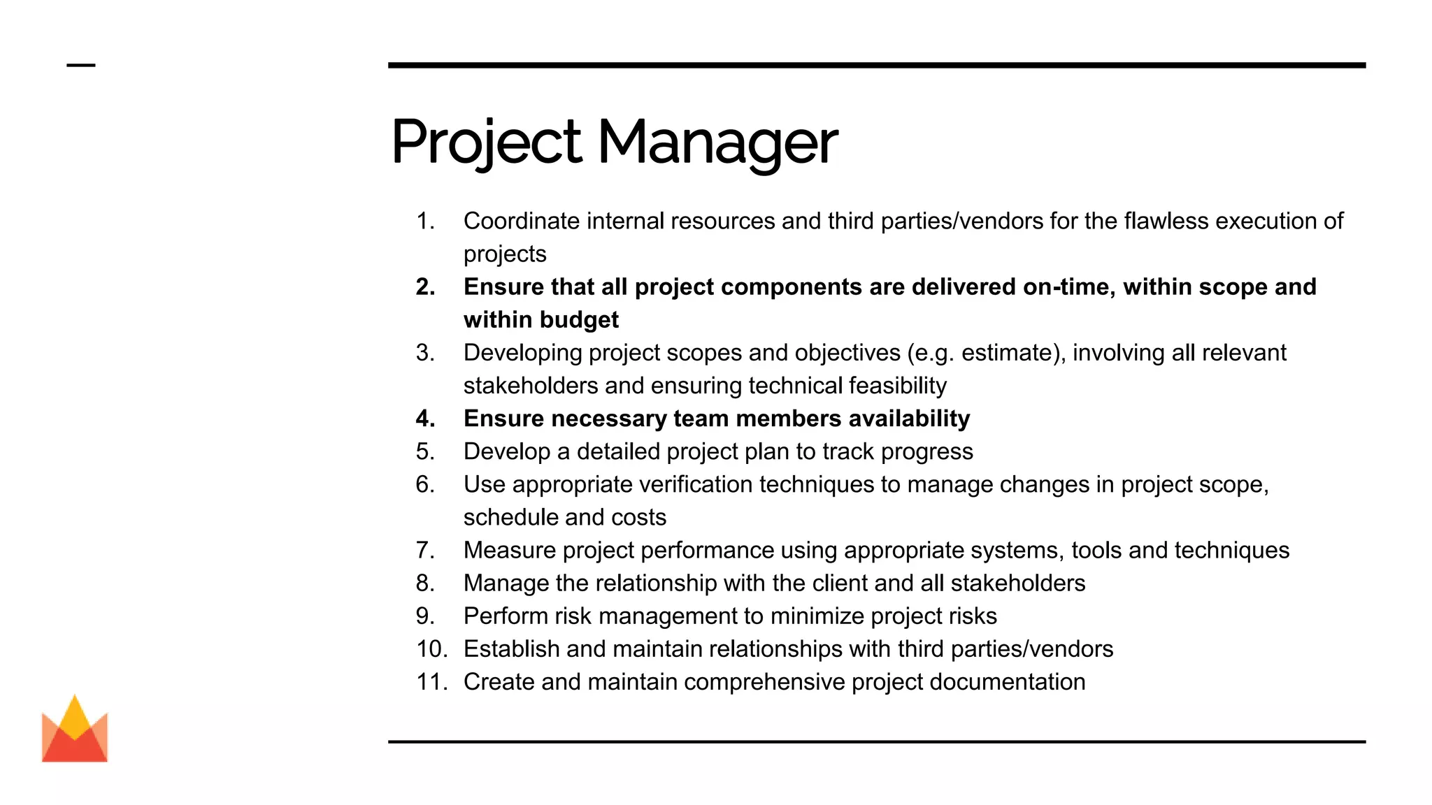 Masters Academy: Project roles and responsibilities + project lifecycle | PPTX | Computing ...