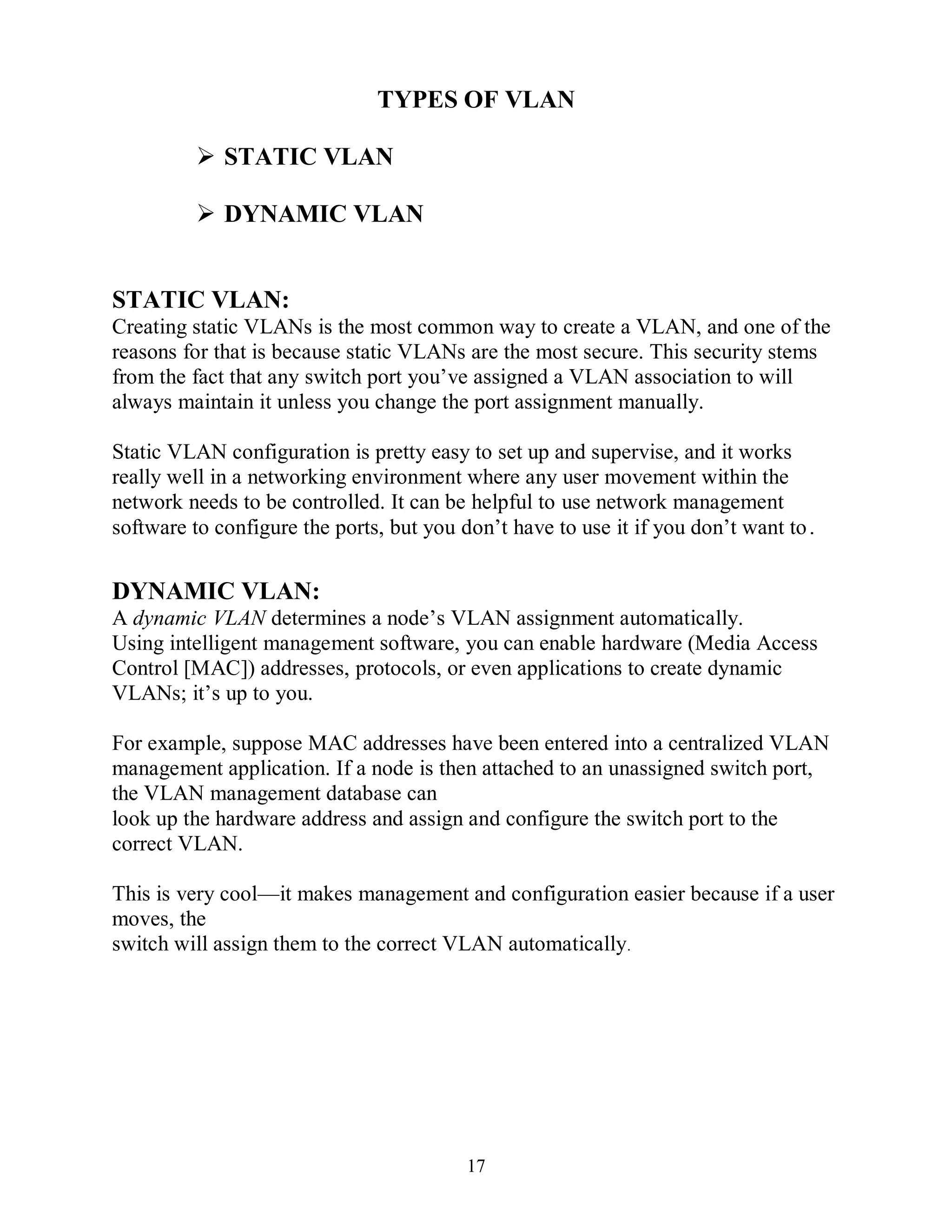 VLAN and its implementation | PDF