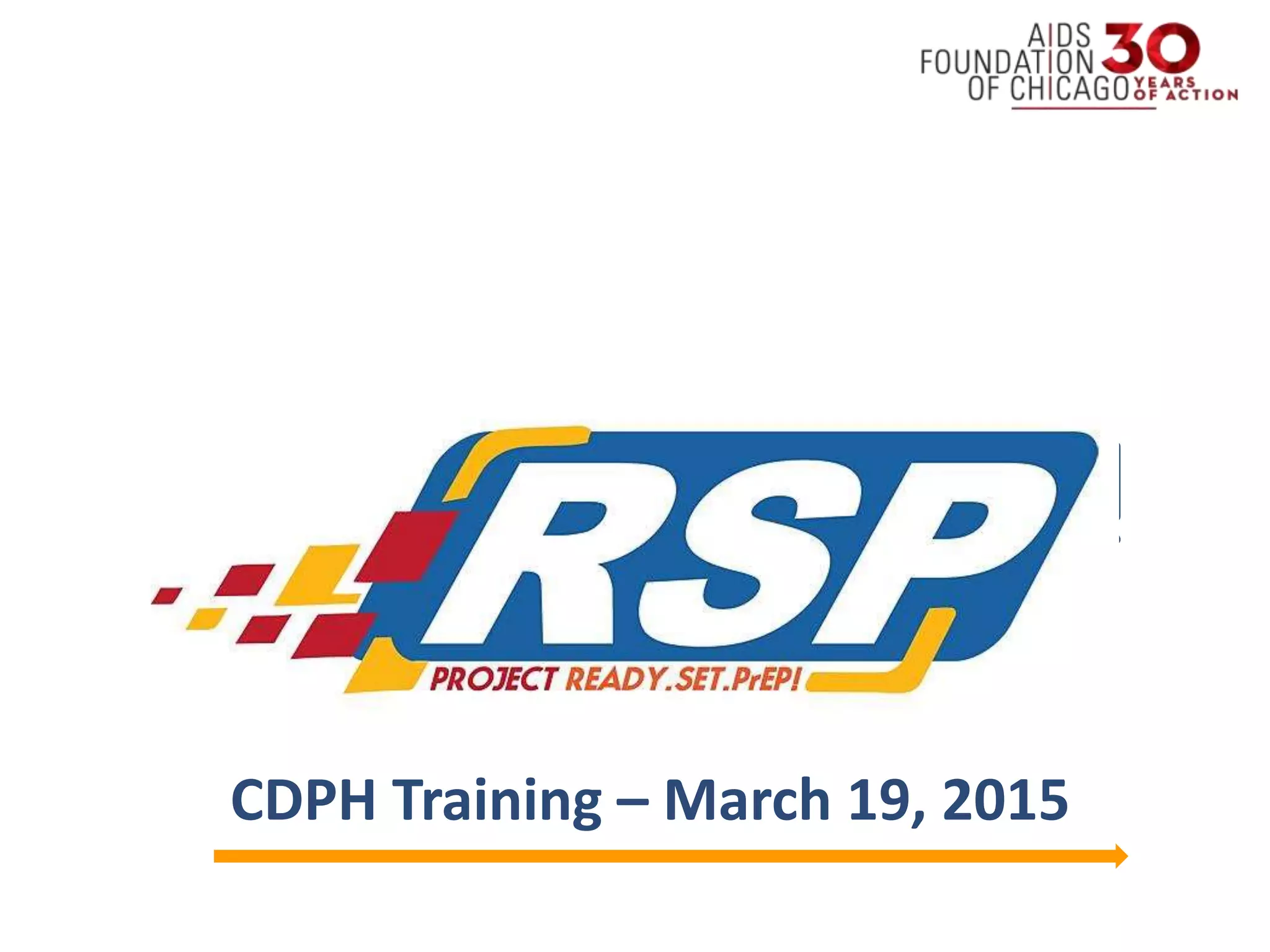 Project RSP! training on PrEP for the HIV workforce (March 19, 2015) | PPT