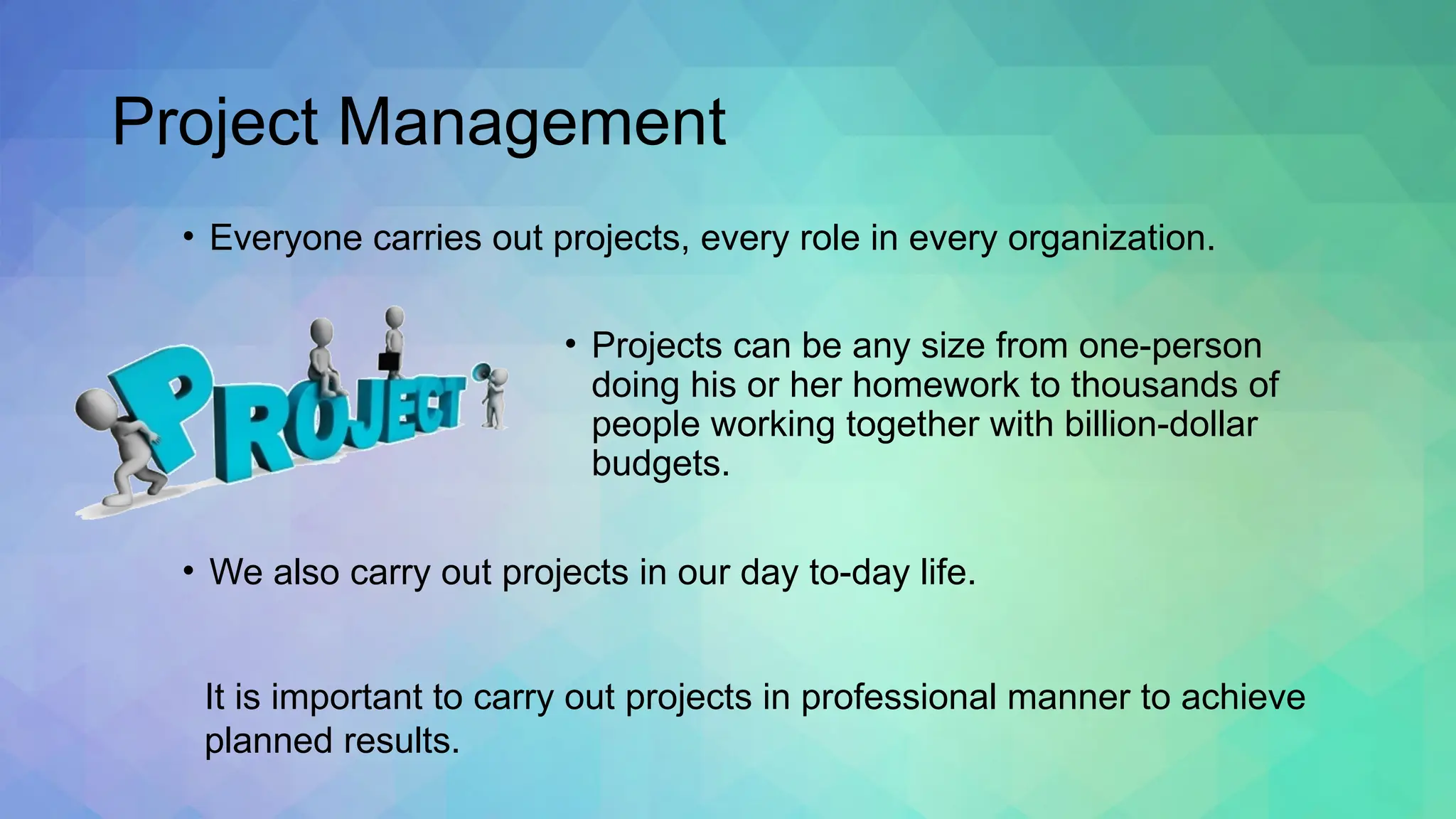 A beginners guide to understand the framework of projects | PPTX