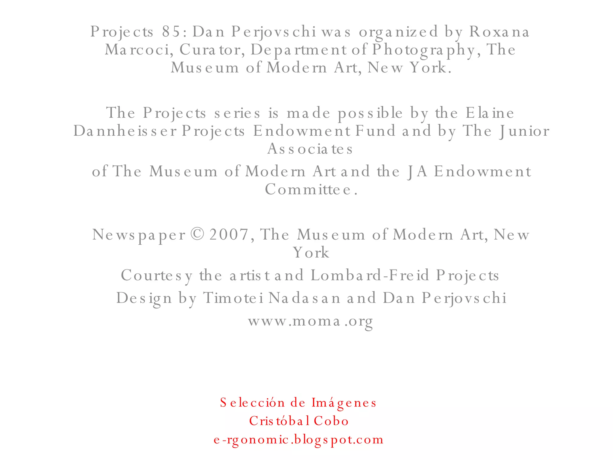 Projects 85: Dan Perjovschi | PPT