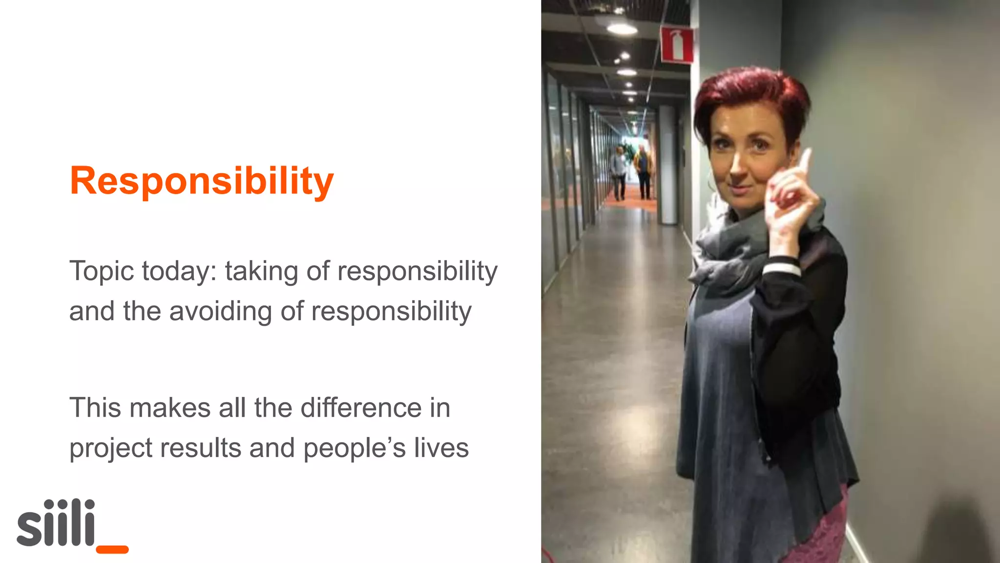 Understanding personal responsibility as key to successful projects | PPT