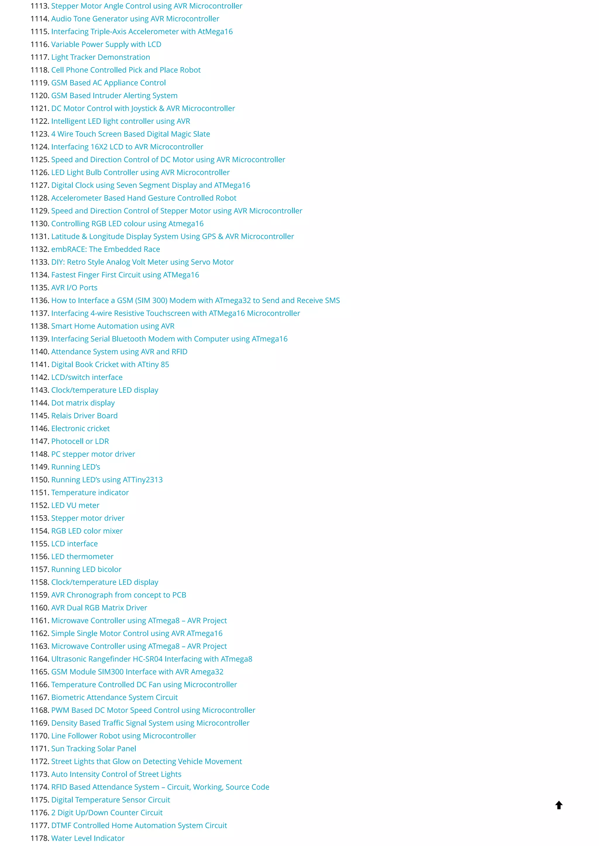 Projects at mega32-avr-projects-list-1197-projects | PDF
