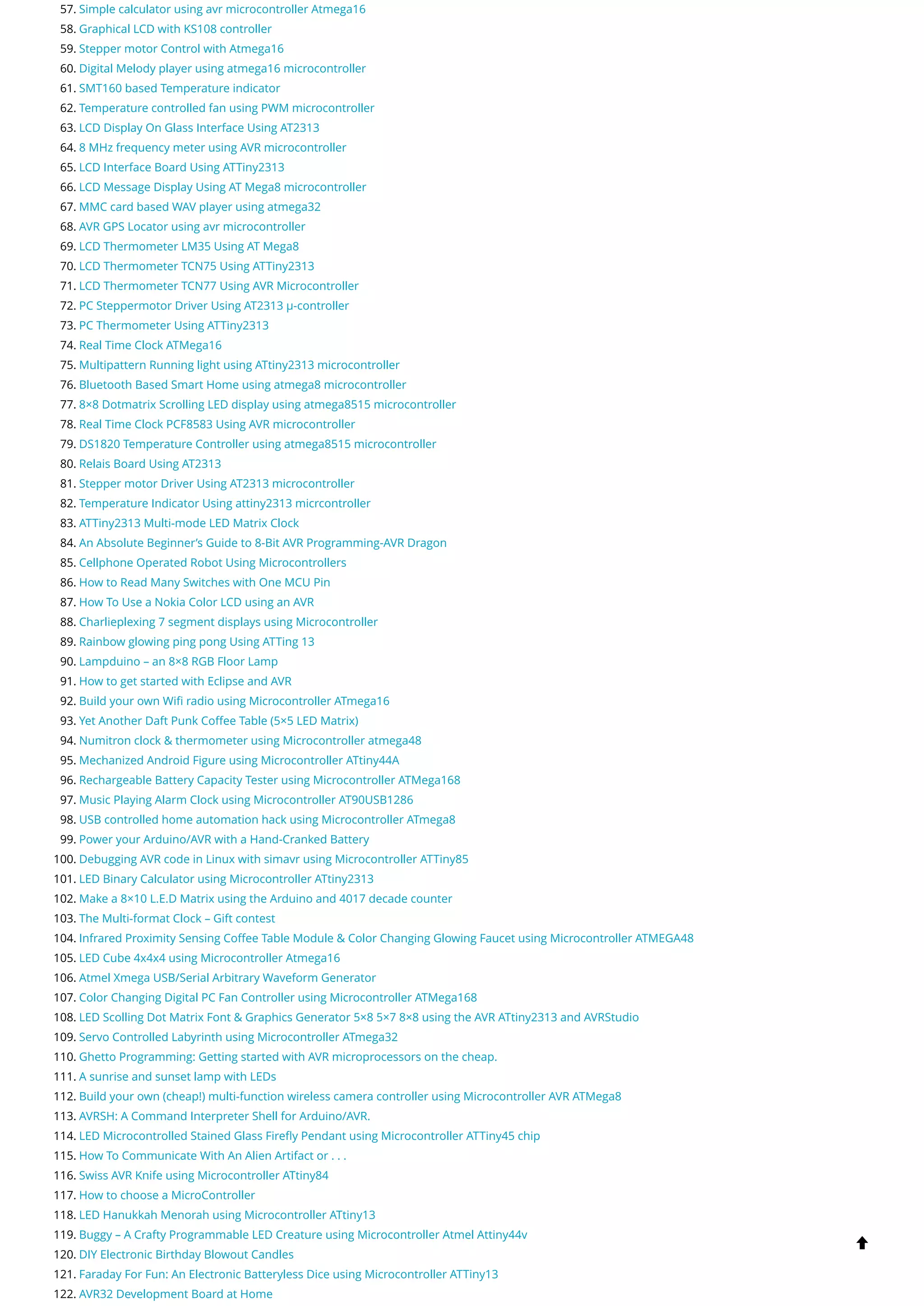 Projects at mega32-avr-projects-list-1197-projects | PDF