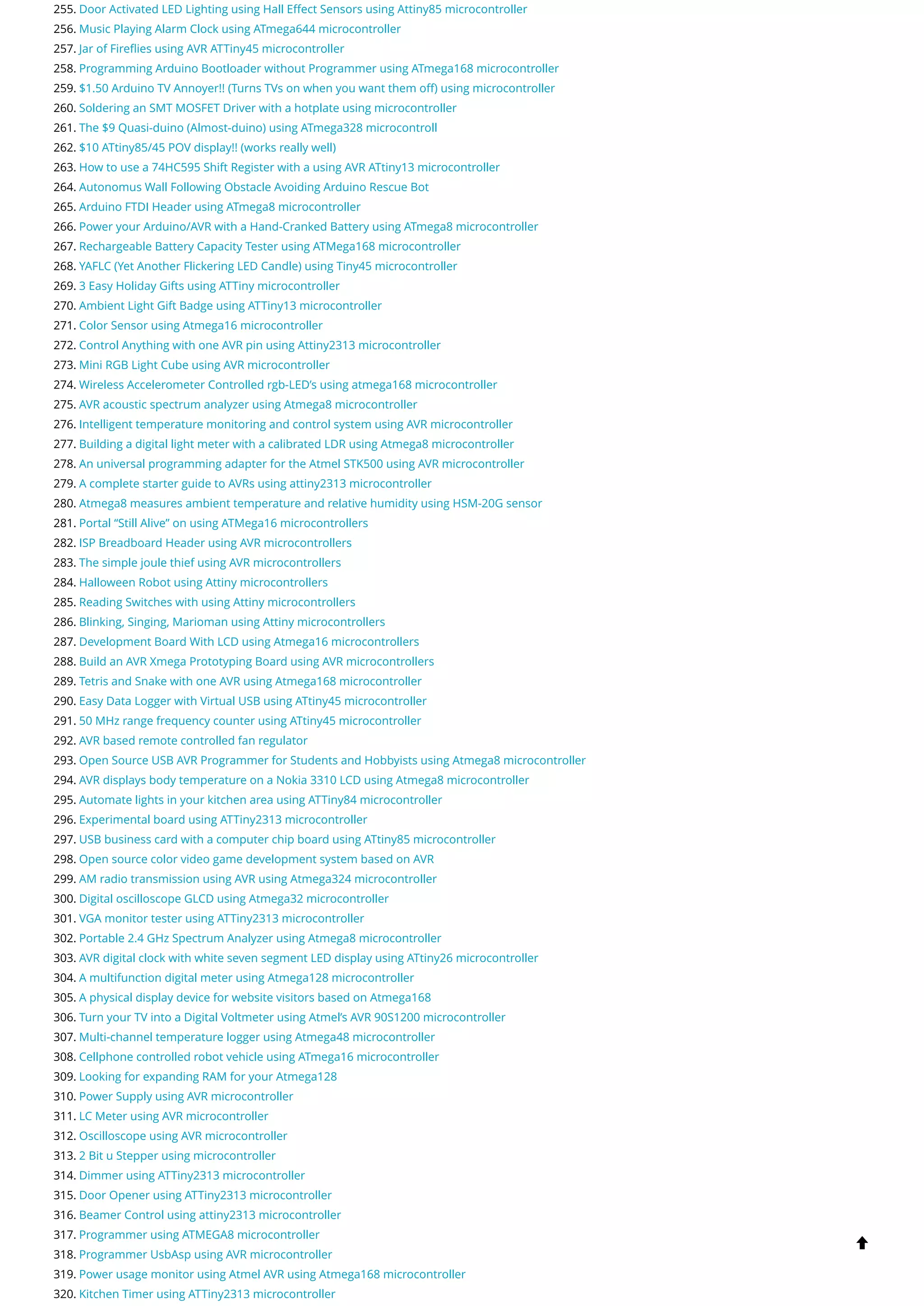 Projects at mega32-avr-projects-list-1197-projects | PDF