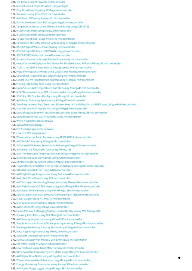 Projects at mega32-avr-projects-list-1197-projects | PDF