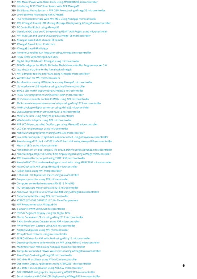 Projects at mega32-avr-projects-list-1197-projects | PDF