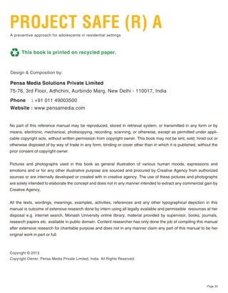 Project Safe - A preventive approach for adolescents in residential ...