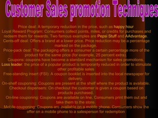 Project work sales promotion | PPT