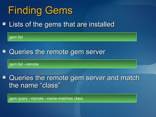 Ruby Projects and Libraries | PPT