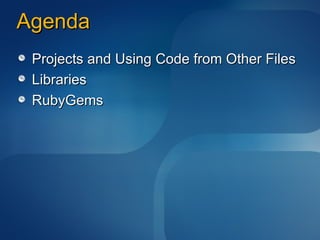 Ruby Projects and Libraries | PPT