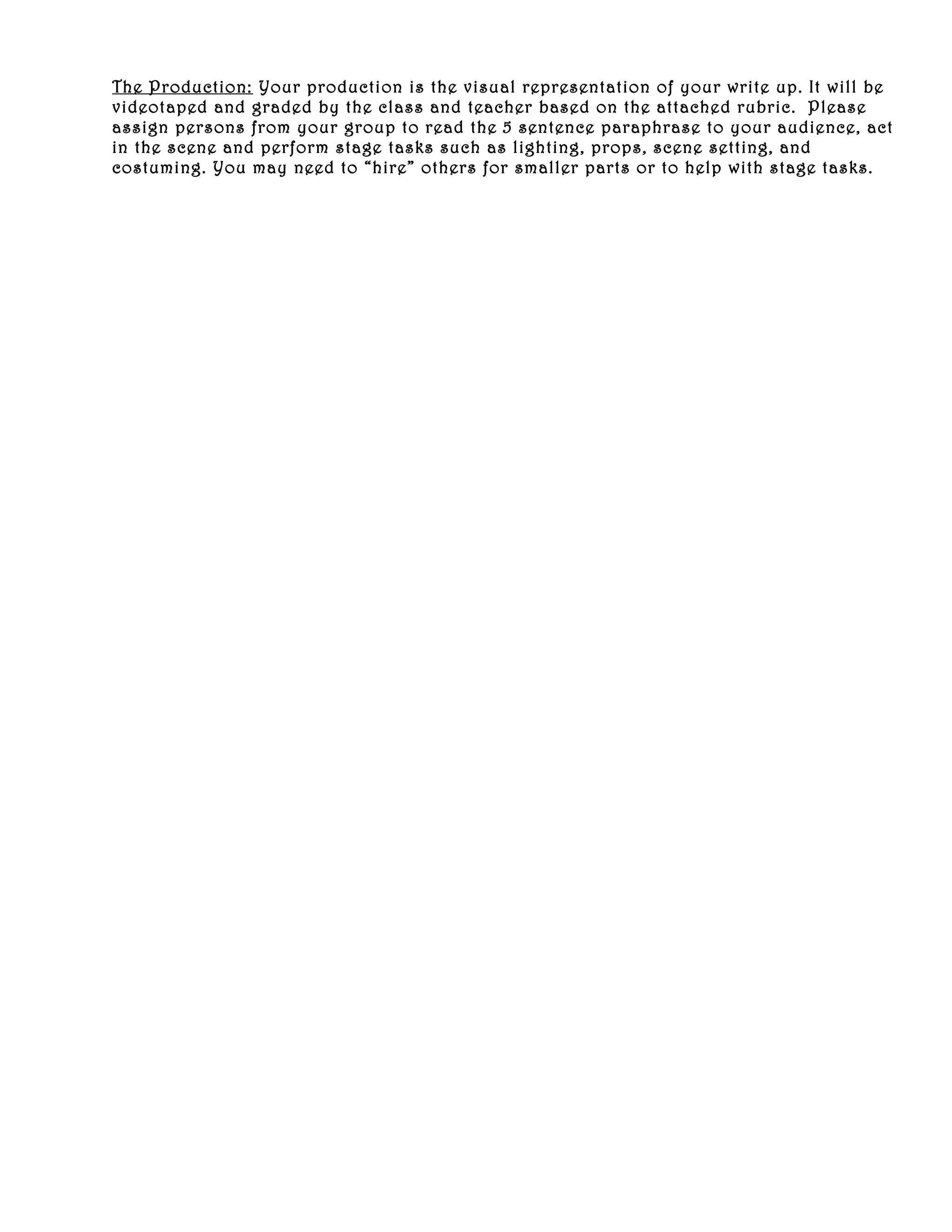 Project scene presentation Hamlet | DOC