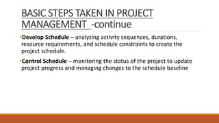 PROJECT SCHEDULE | PPTX