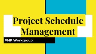 Project Schedule Management - Sequence Activities - PMP Workgroup | PPTX