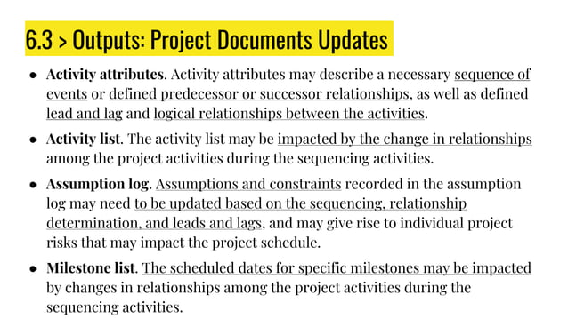 Project Schedule Management - Sequence Activities - PMP Workgroup | PPTX