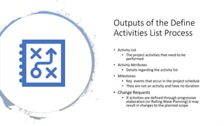 Project Management: Project Schedule Management Knowledge Area | PPTX