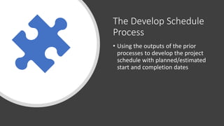 Project Management: Project Schedule Management Knowledge Area | PPTX