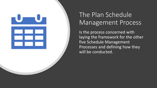 Project Management: Project Schedule Management Knowledge Area | PPTX