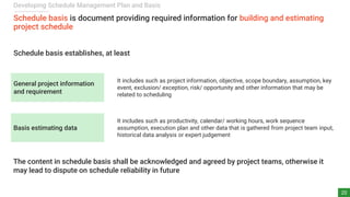 Project Schedule Planning and Development - A Guide to Develop Reliable ...