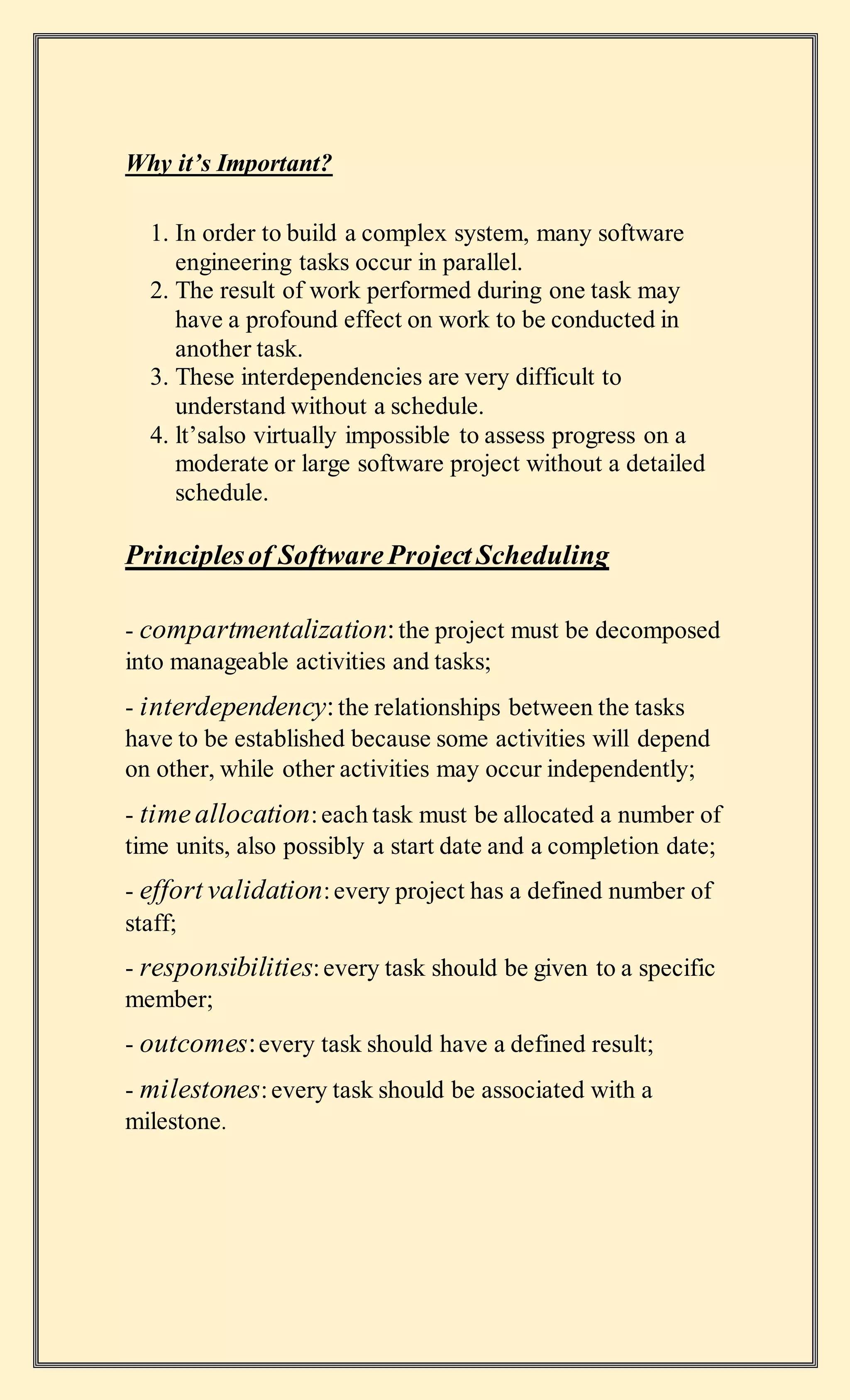 Project scheduling | PDF