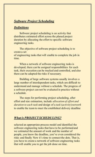 Project scheduling | PDF