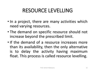 Project scheduling and resource levelling_Construction Management | PDF