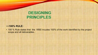 Project scheduling and work break down structure(wbs) 12 cs18 | PPTX