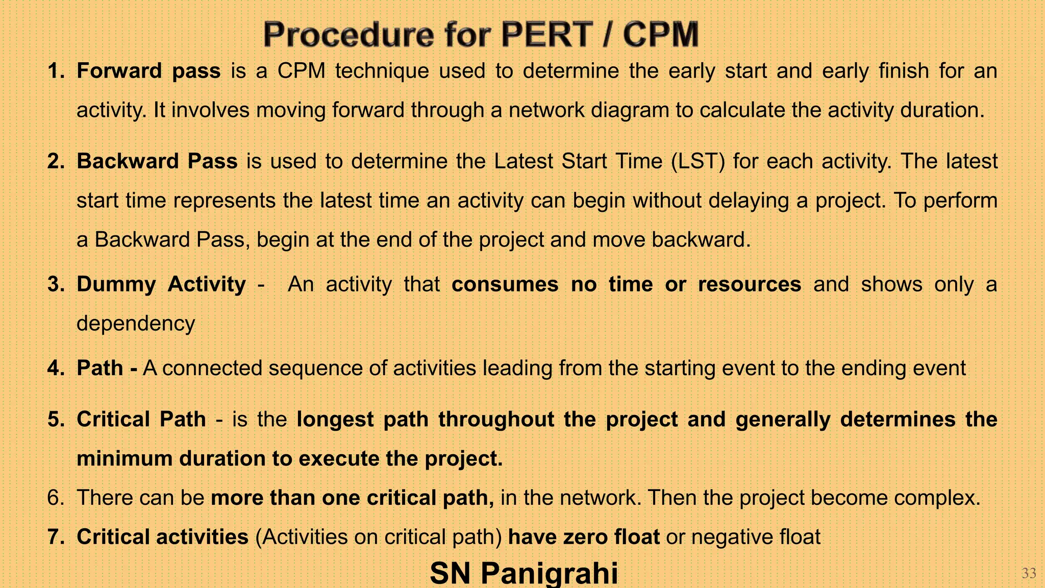 #Project Scheduling - Network Diagrams : PERT & CPM# By SN Panigrahi | PPTX