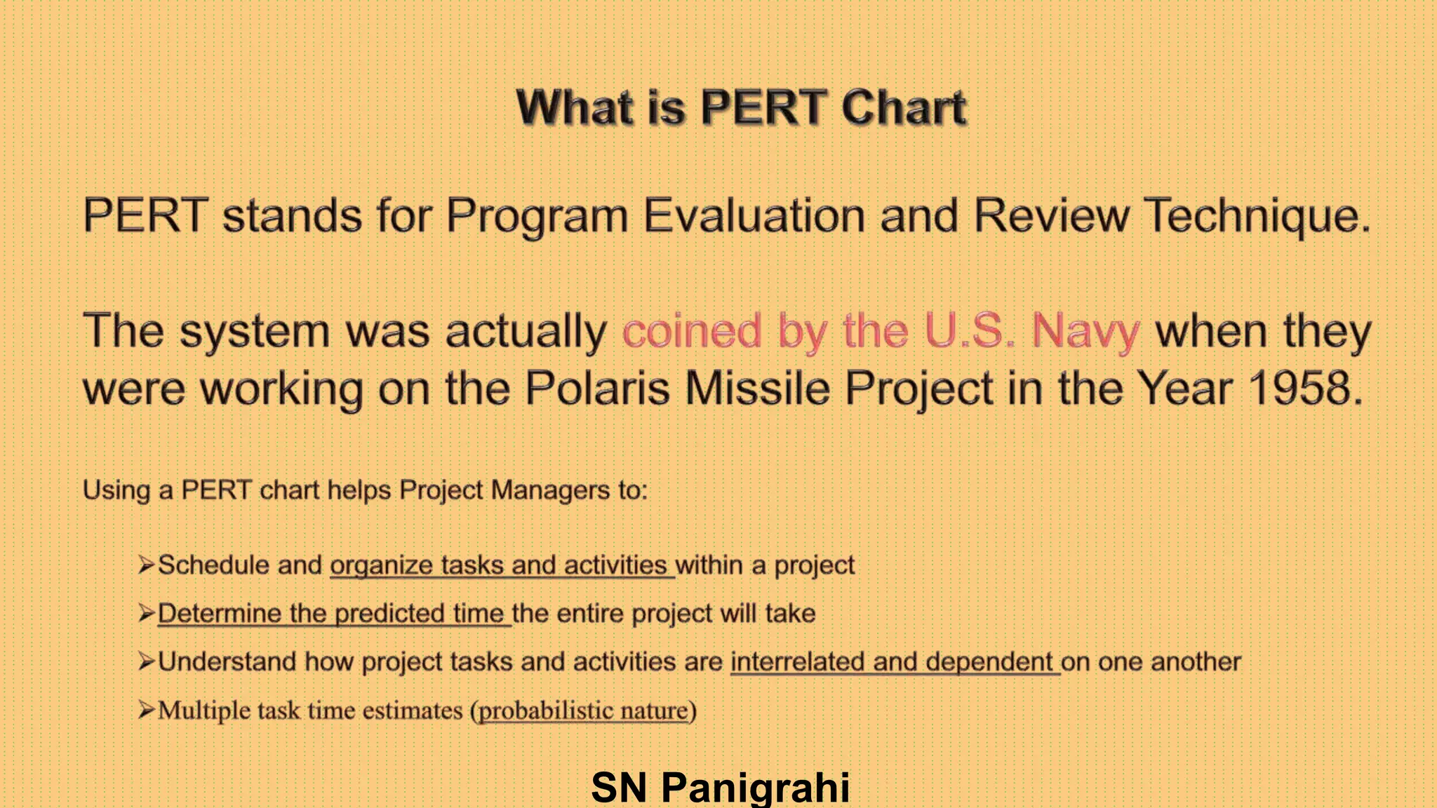 #Project Scheduling - Network Diagrams : PERT & CPM# By SN Panigrahi | PPTX