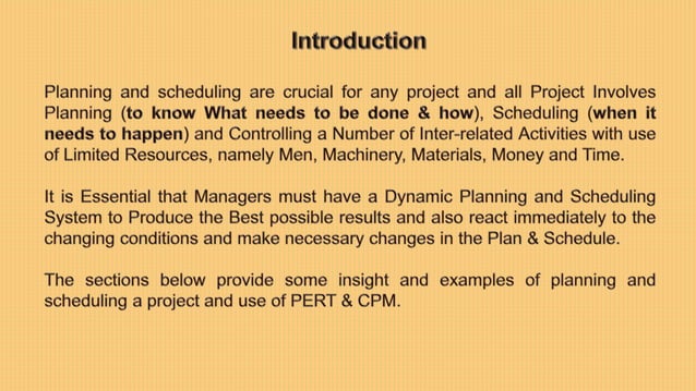 #Project Scheduling - Network Diagrams : PERT & CPM# By SN Panigrahi | PPTX