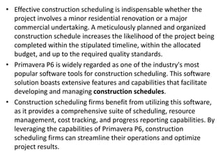 Project Scheduling | PPT