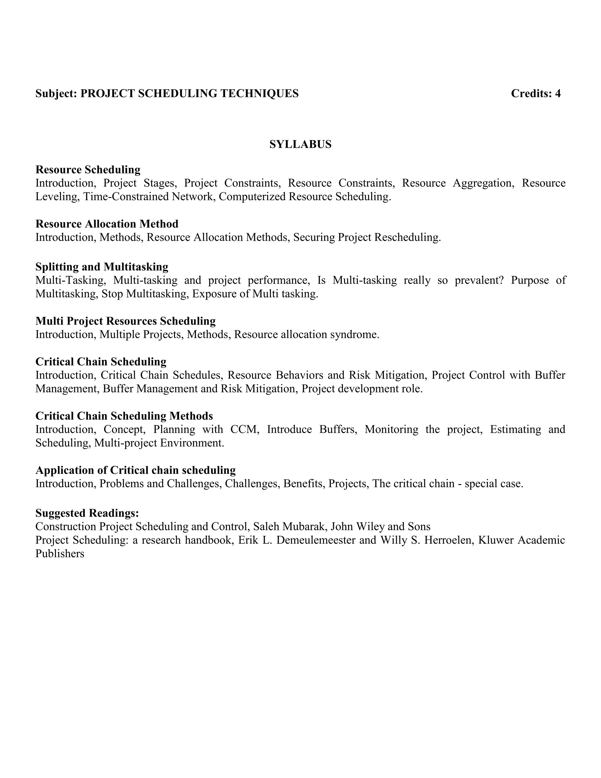 Best Project Scheduling Techniques. | PDF
