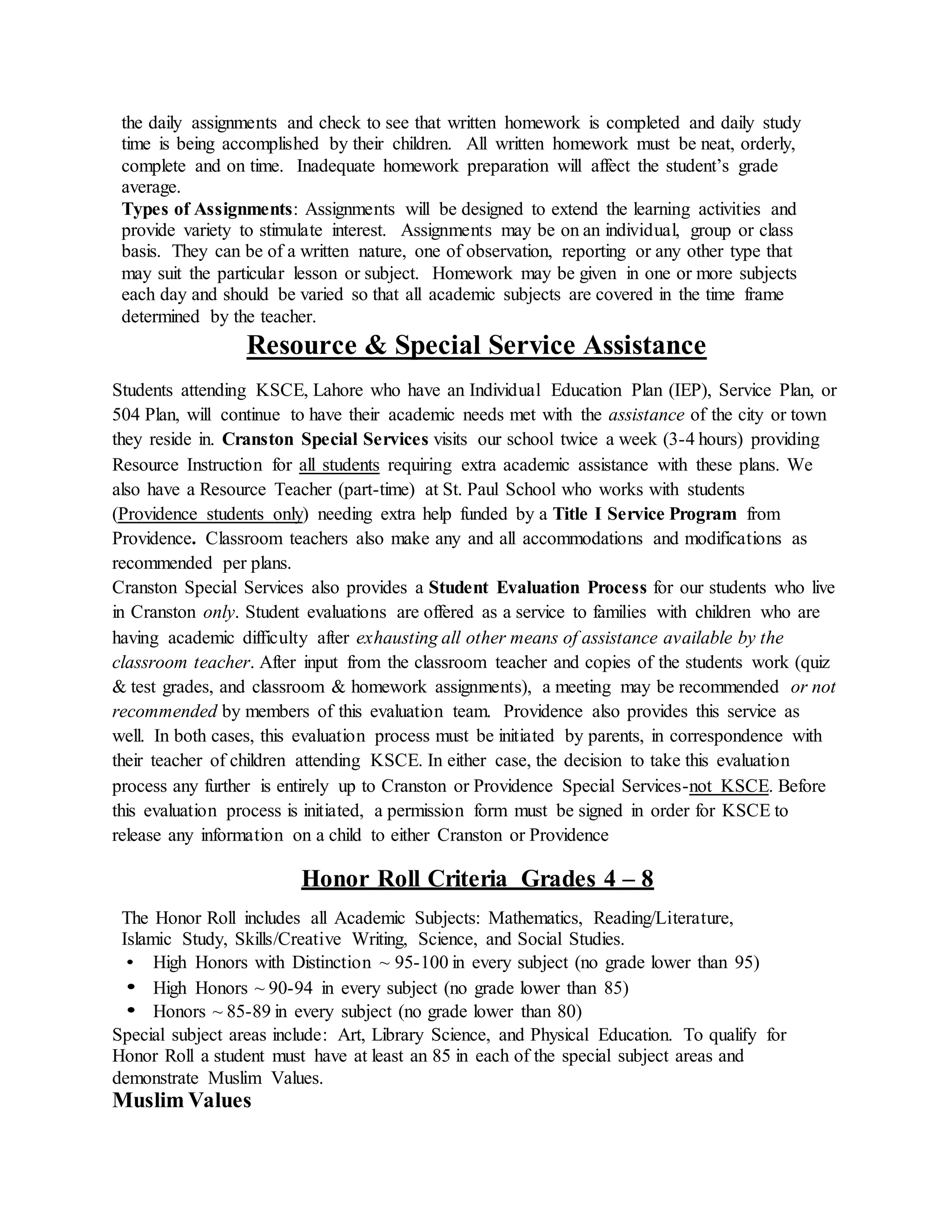 Project school rules and regulations | DOCX