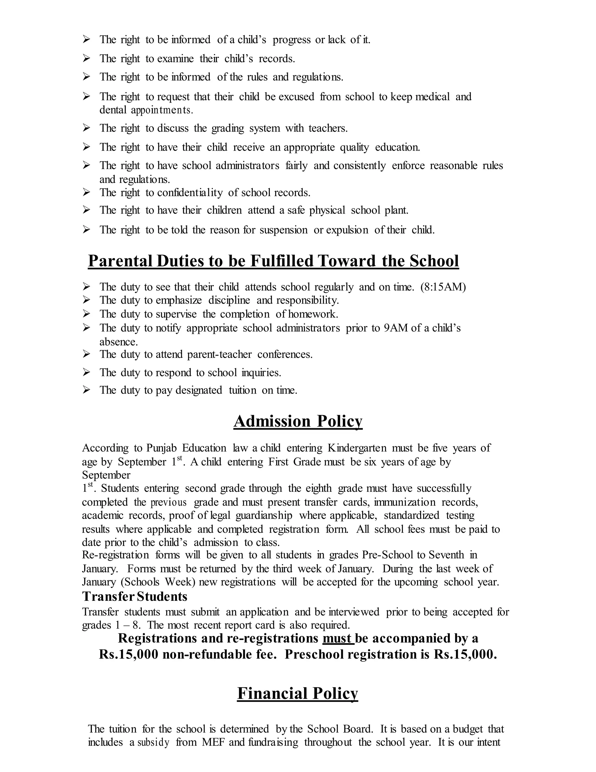 Project school rules and regulations | DOCX