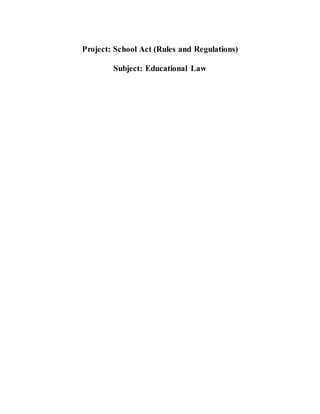 Project school rules and regulations | PDF