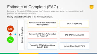 Projects Control Using Earned Value Techniques - Part One | PPT