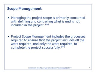 Project scope and requirements management | PDF