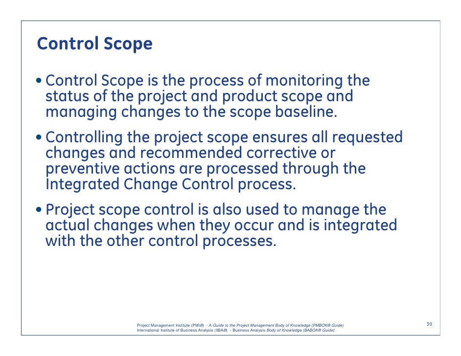 Project scope and requirements management