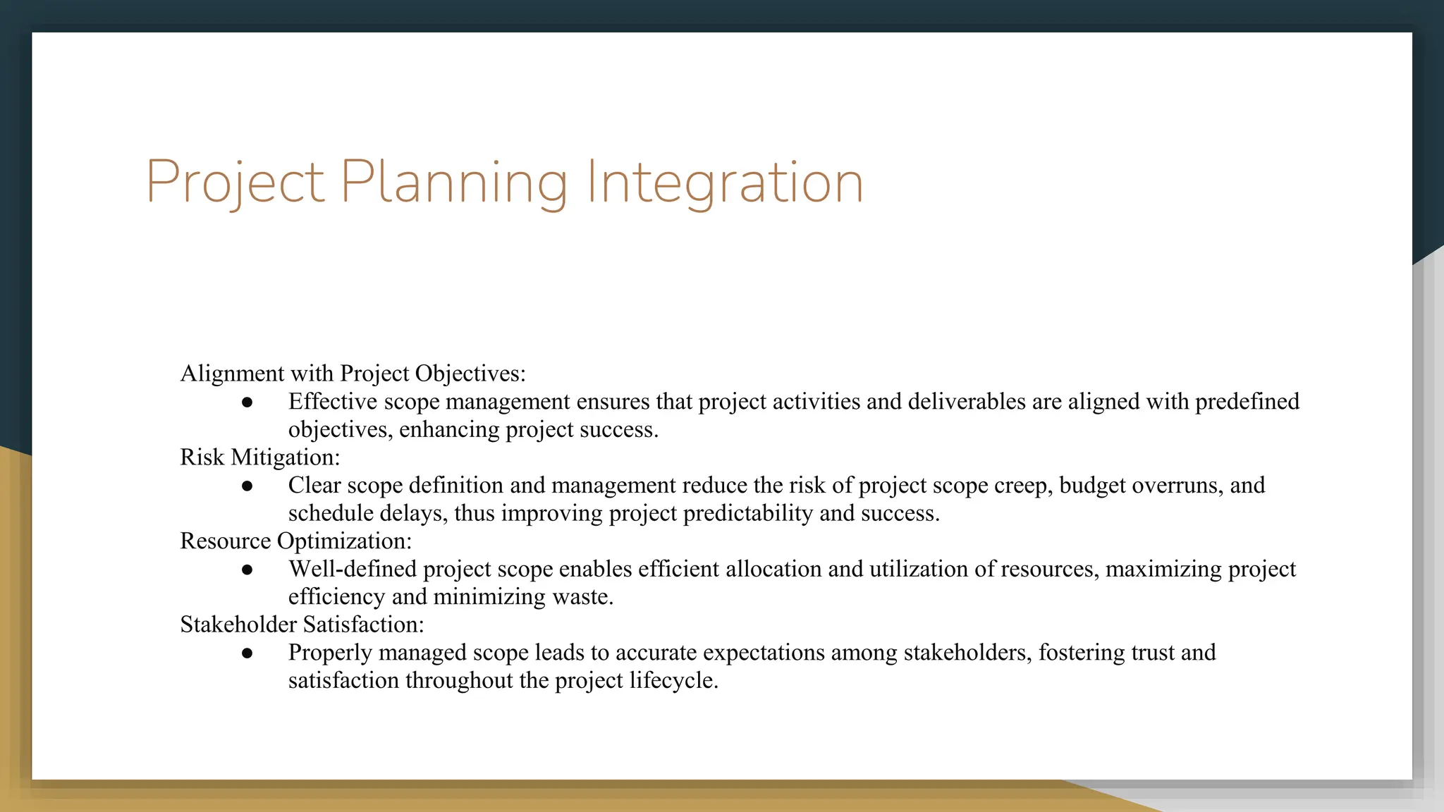 Project Scope Baseline presentation outlining every | PPT