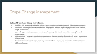 Project Scope Baseline presentation outlining every | PPT