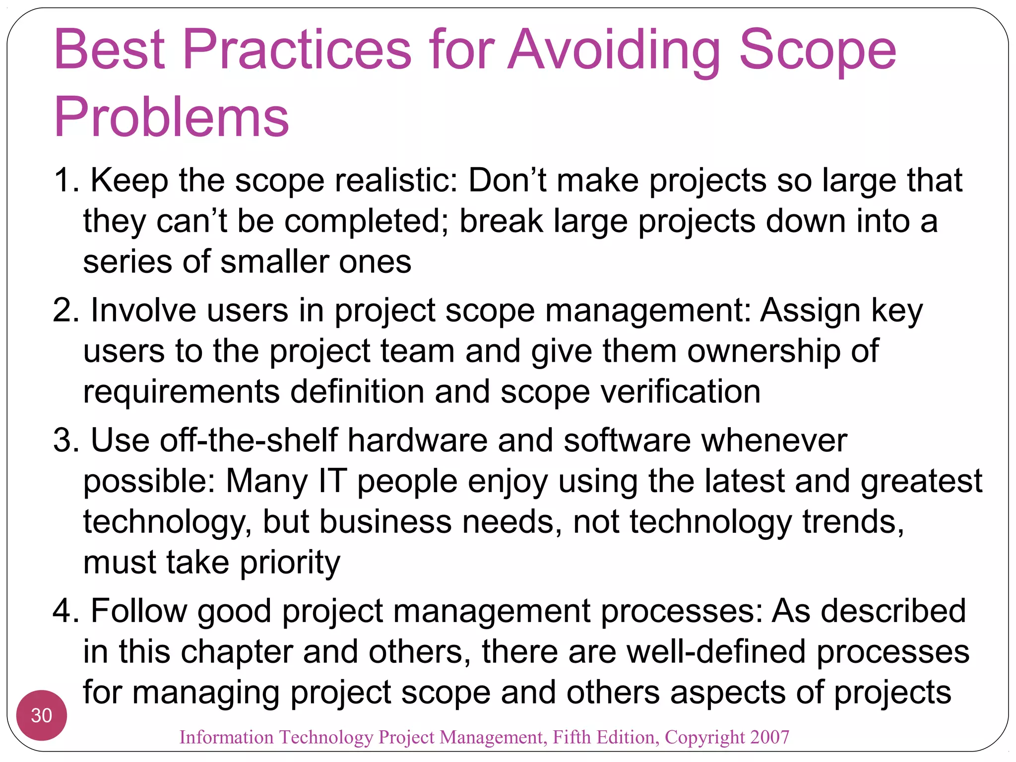 Project scope management | PPT