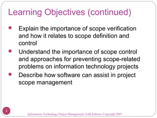 Project scope management | PPT