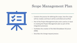 Project Scope Management Knowledge Area | PPTX