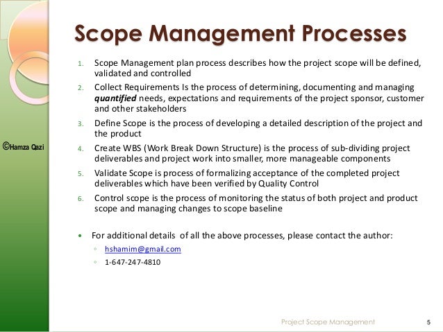 Project Scope Management