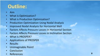 Horizontal Well Performance Optimization Analysis | PPTX