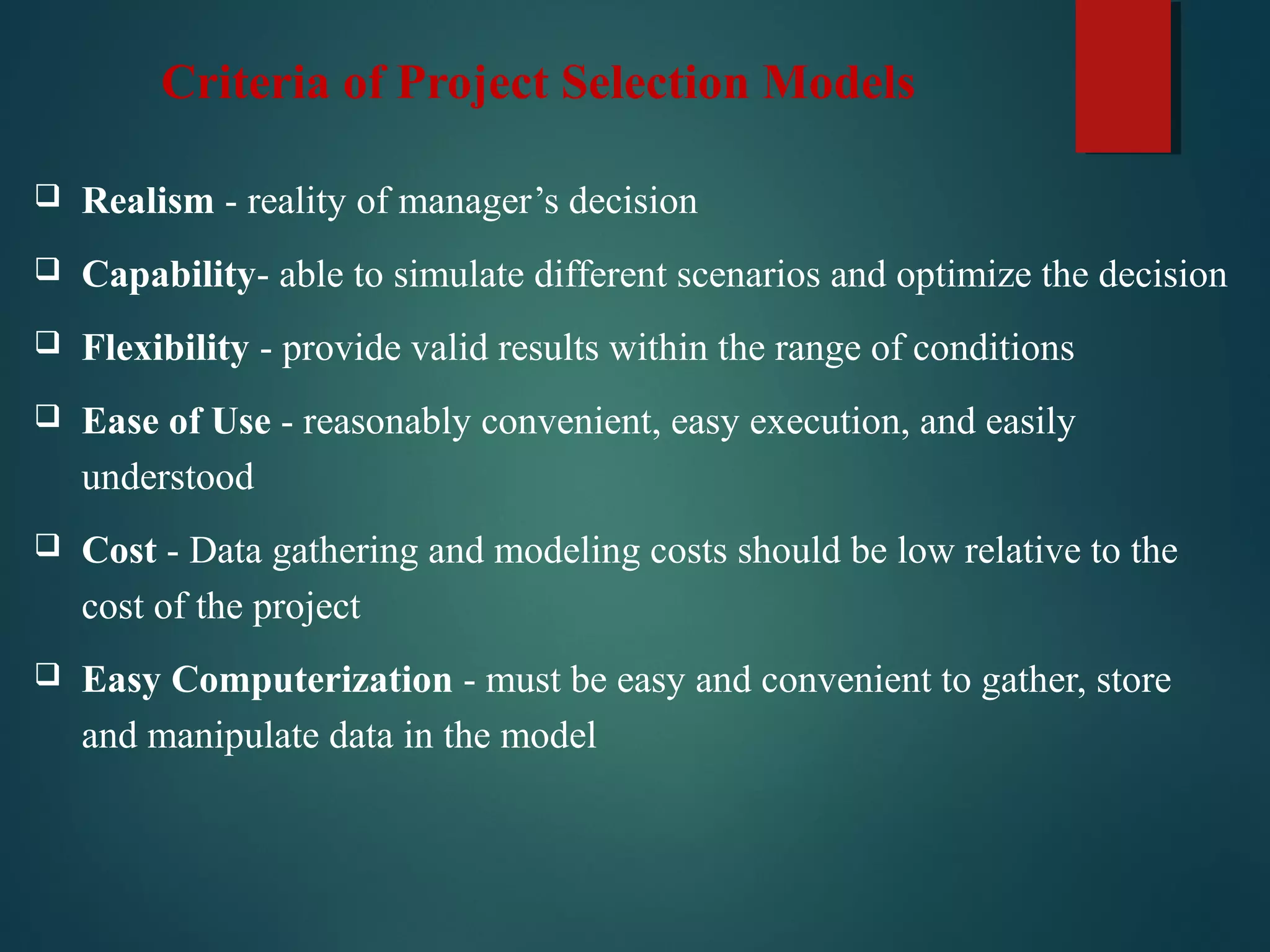 Project selection | PPT